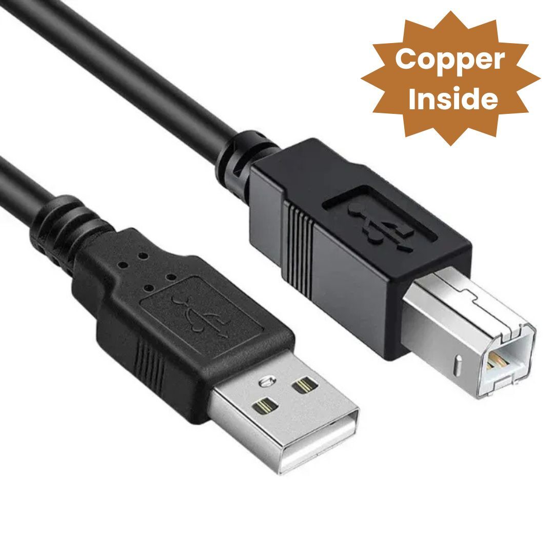 USB Printer Cable 2.0V with High-Speed (Premium Quality) 1.5 Meter