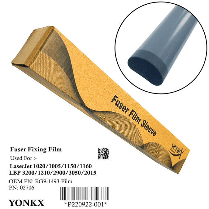 12A Good Quality Fuser Film Teflon (Sleeve) Inside Black Outside Grey ...